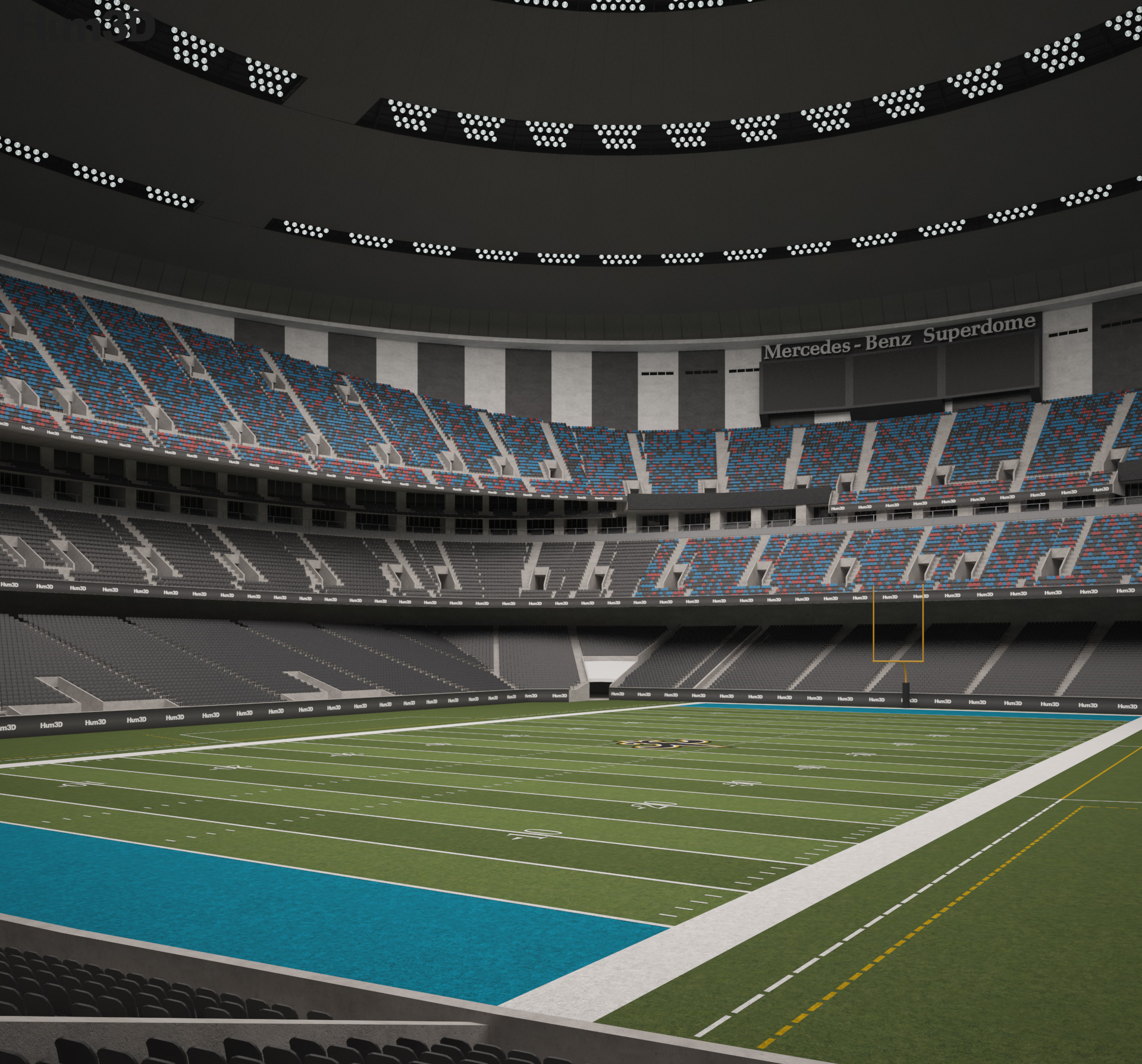 Mercedes-Benz Superdome 3D model - Download Stadium on 3DModels.org