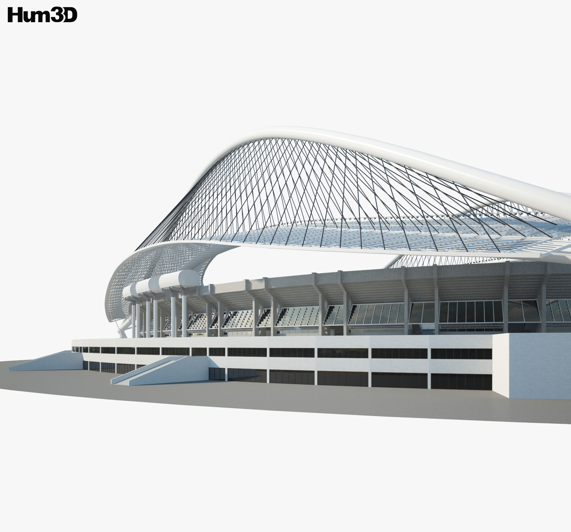 Olympic Stadium Athens Greece 3D model - Download Stadium on 3DModels.org