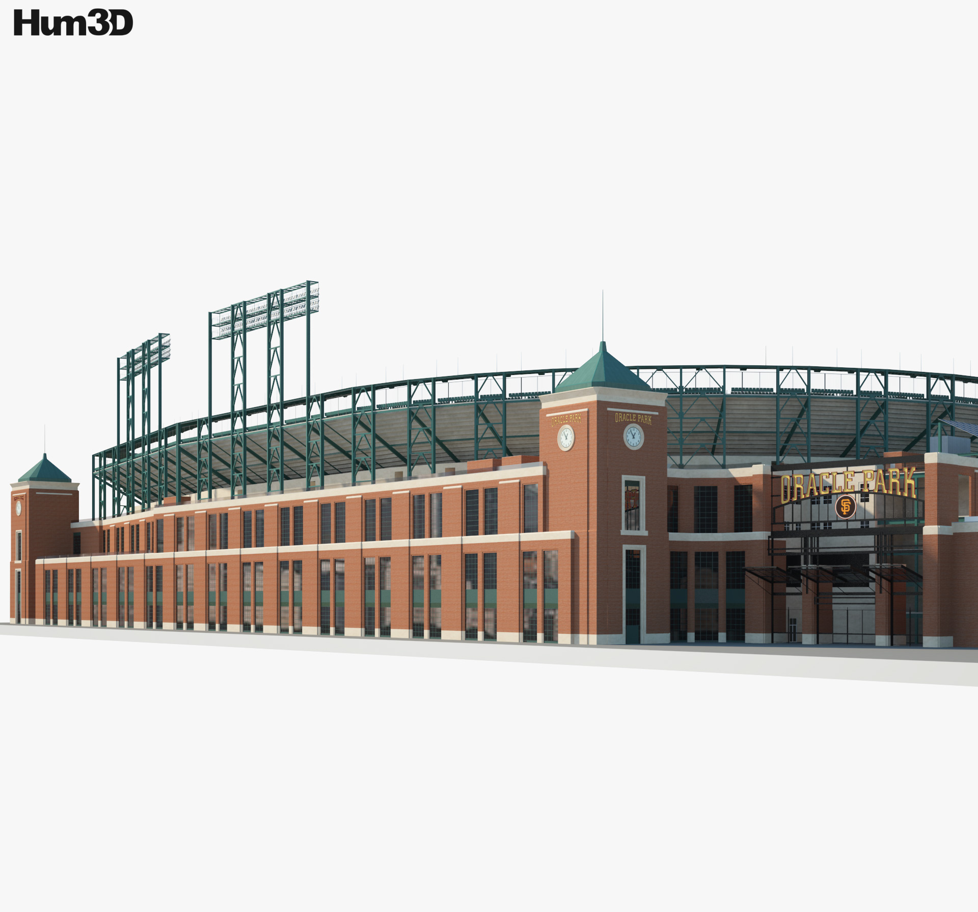 Oracle Park 3D model - Download Stadium on 3DModels.org