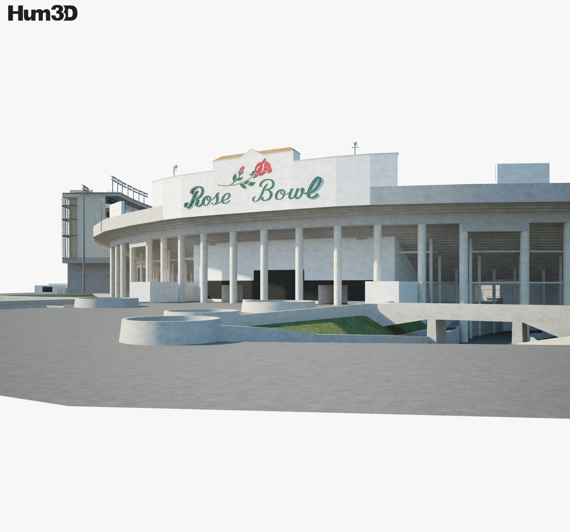 Rose Bowl Stadium 3D model - Download Stadium on 3DModels.org