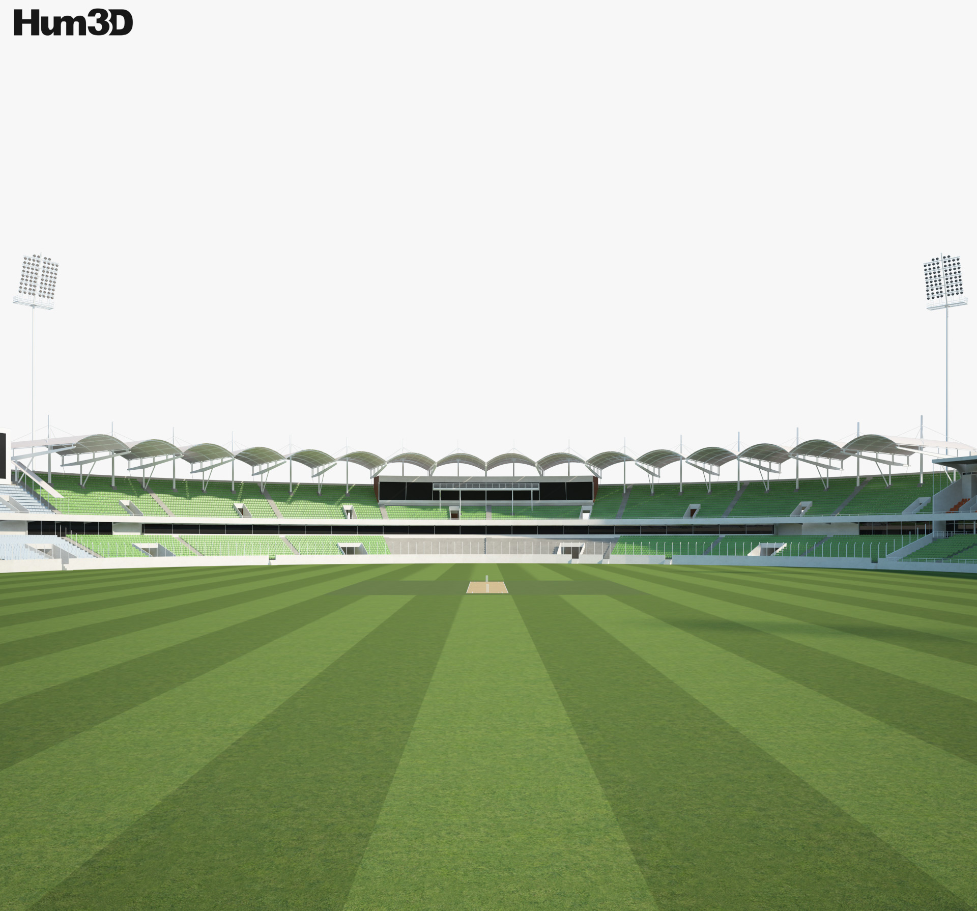 Sher-e-Bangla National Cricket Stadium 3D model - Download Stadium on ...