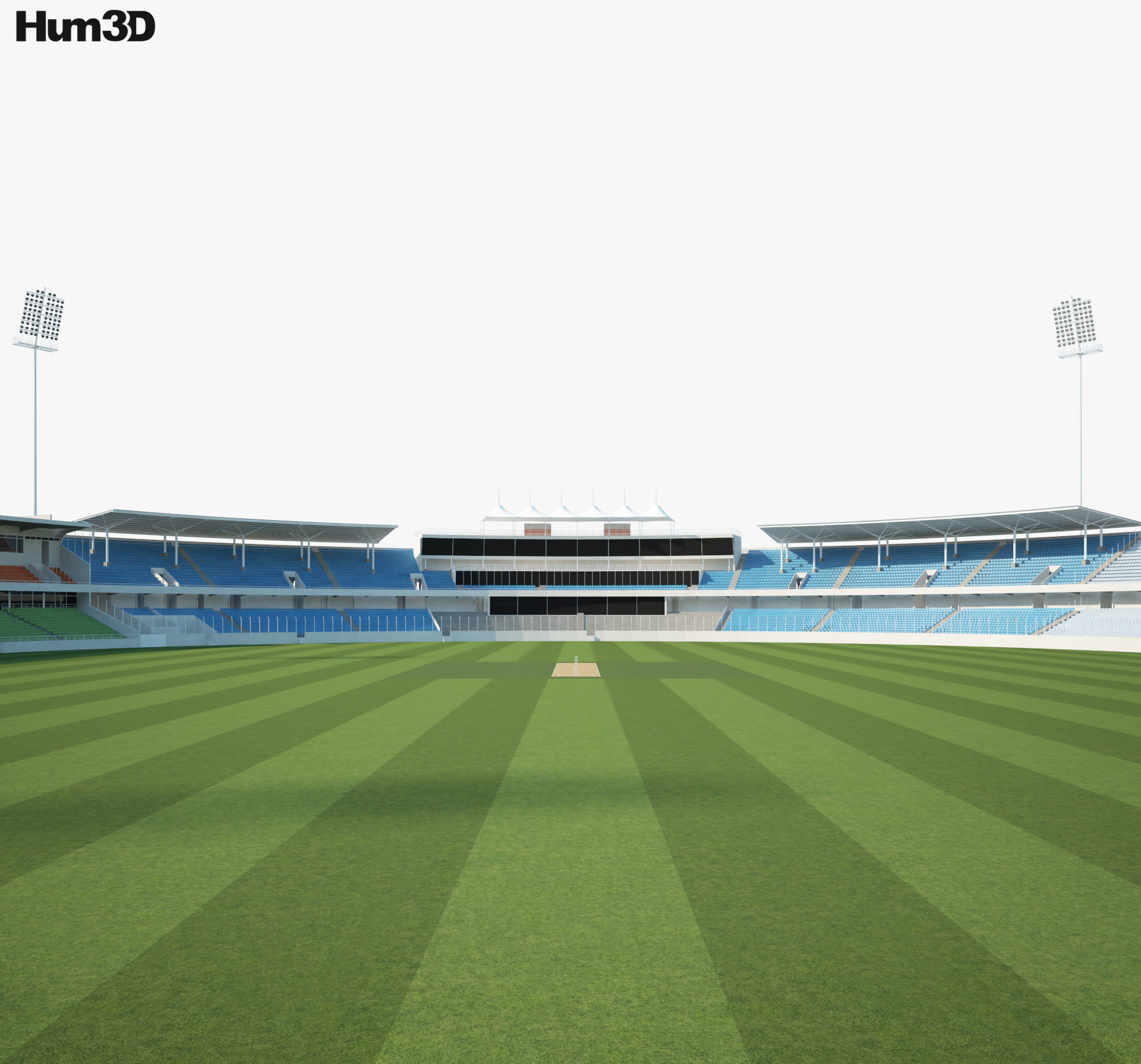 Sher-e-Bangla National Cricket Stadium 3D model - Download Stadium on ...