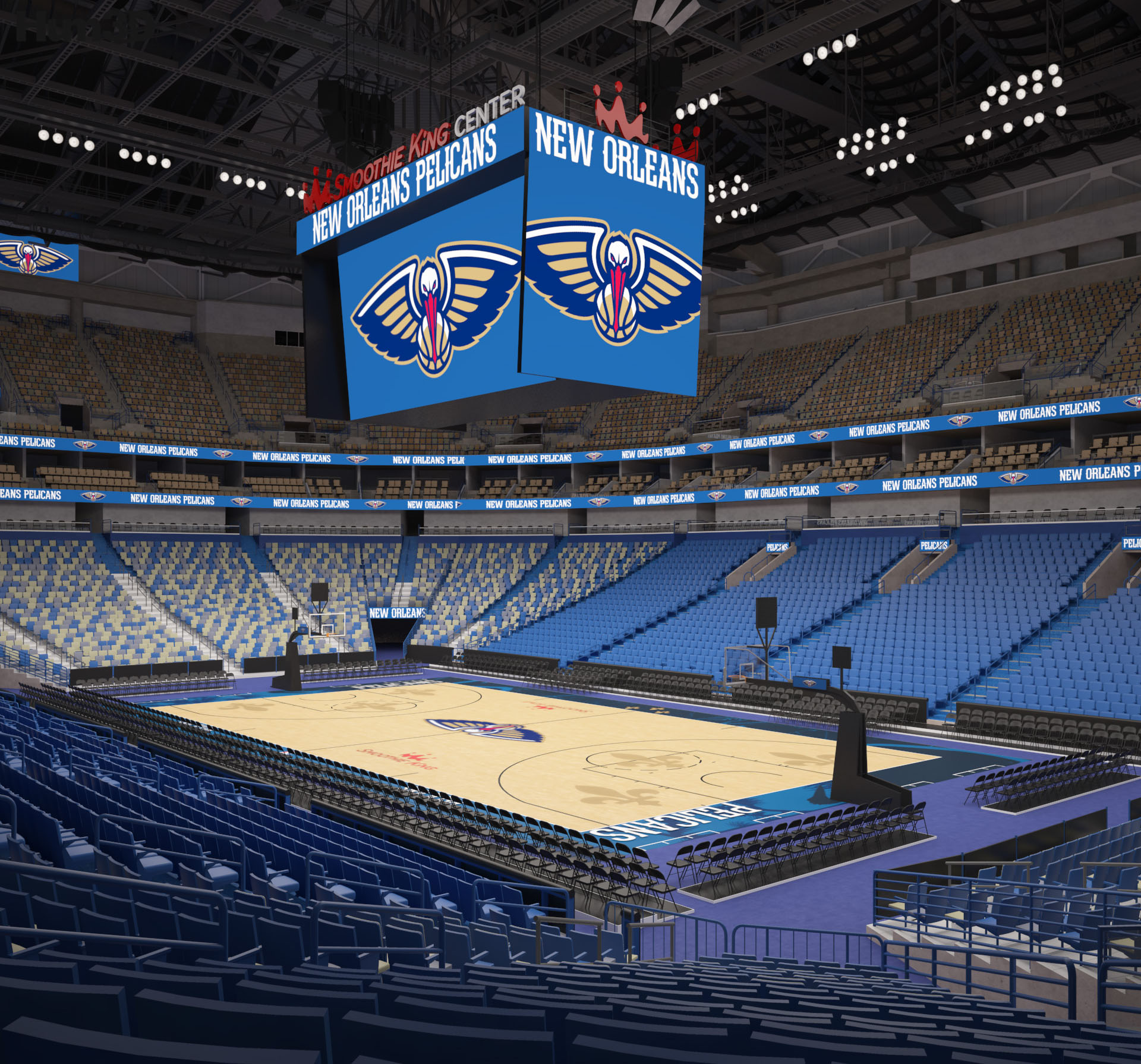 Smoothie King Center 3D model - Download Stadium on 3DModels.org