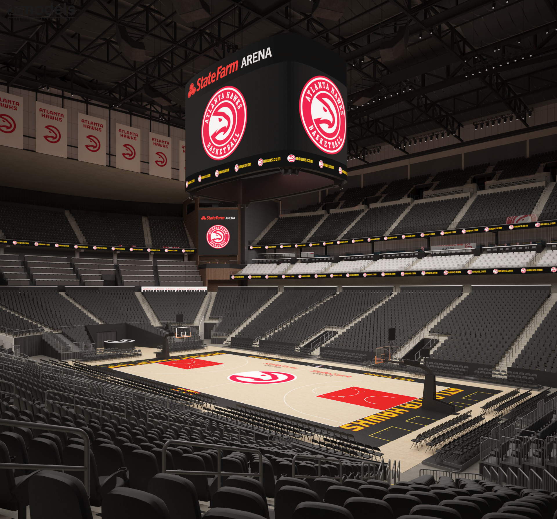 State Farm Arena 3D модель - Скачать Спортивные арены на 3DModels.org