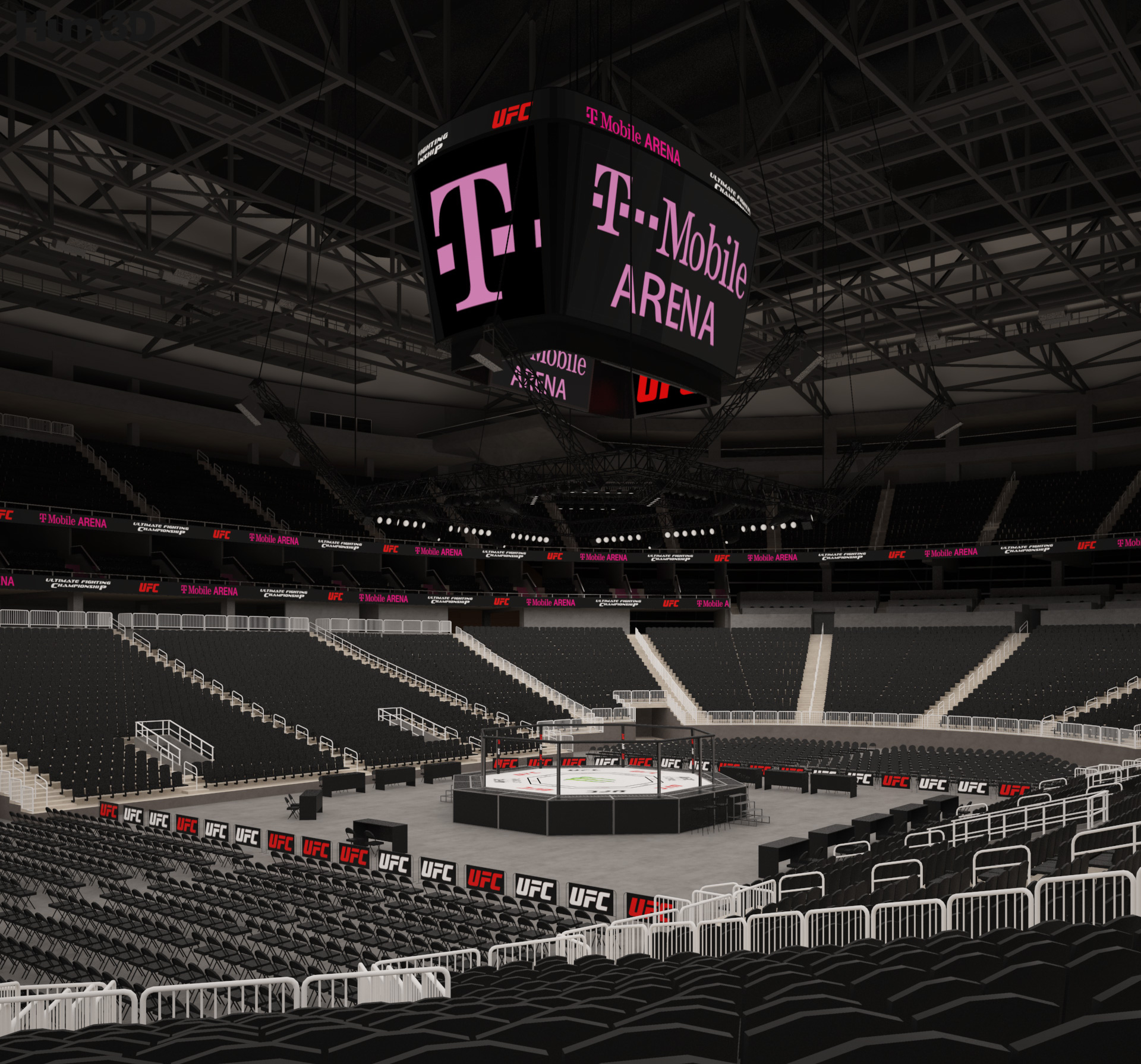 T-Mobile arena 3D model - Download Stadium on 3DModels.org