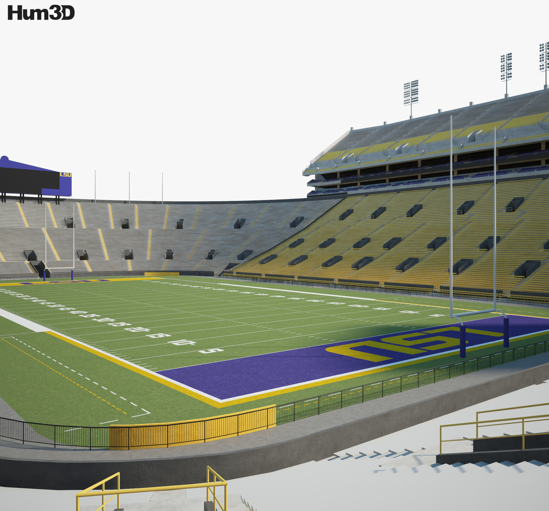 Tiger Stadium LSU Modelo 3D - Descargar Estadio Deportivo on 3DModels.org