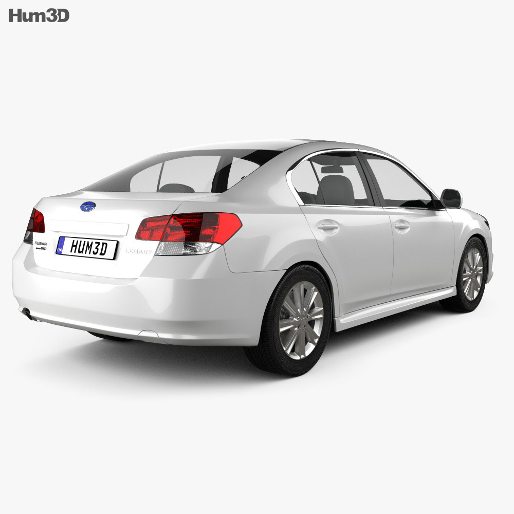 Subaru Legacy sedan US 2014 3D model - Download Sedan on 3DModels.org