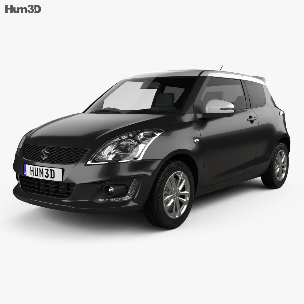 Suzuki Swift SZ-L hatchback 3-door 2017 3D model - Download Hatchback ...