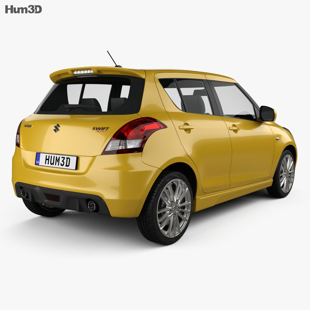Suzuki Swift Sport hatchback 5-door 2017 3D model - Download Hatchback ...