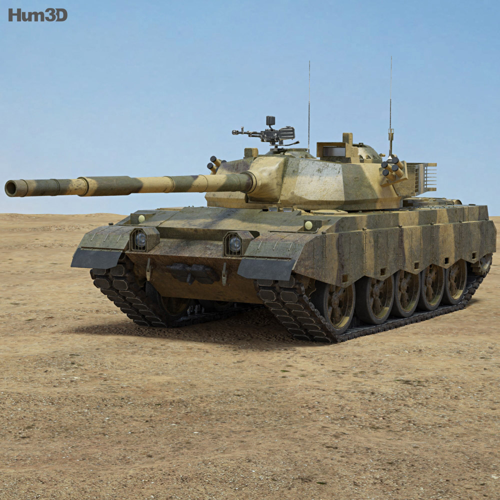 Al-Zarrar Tank 3D model - Download Tank on 3DModels.org