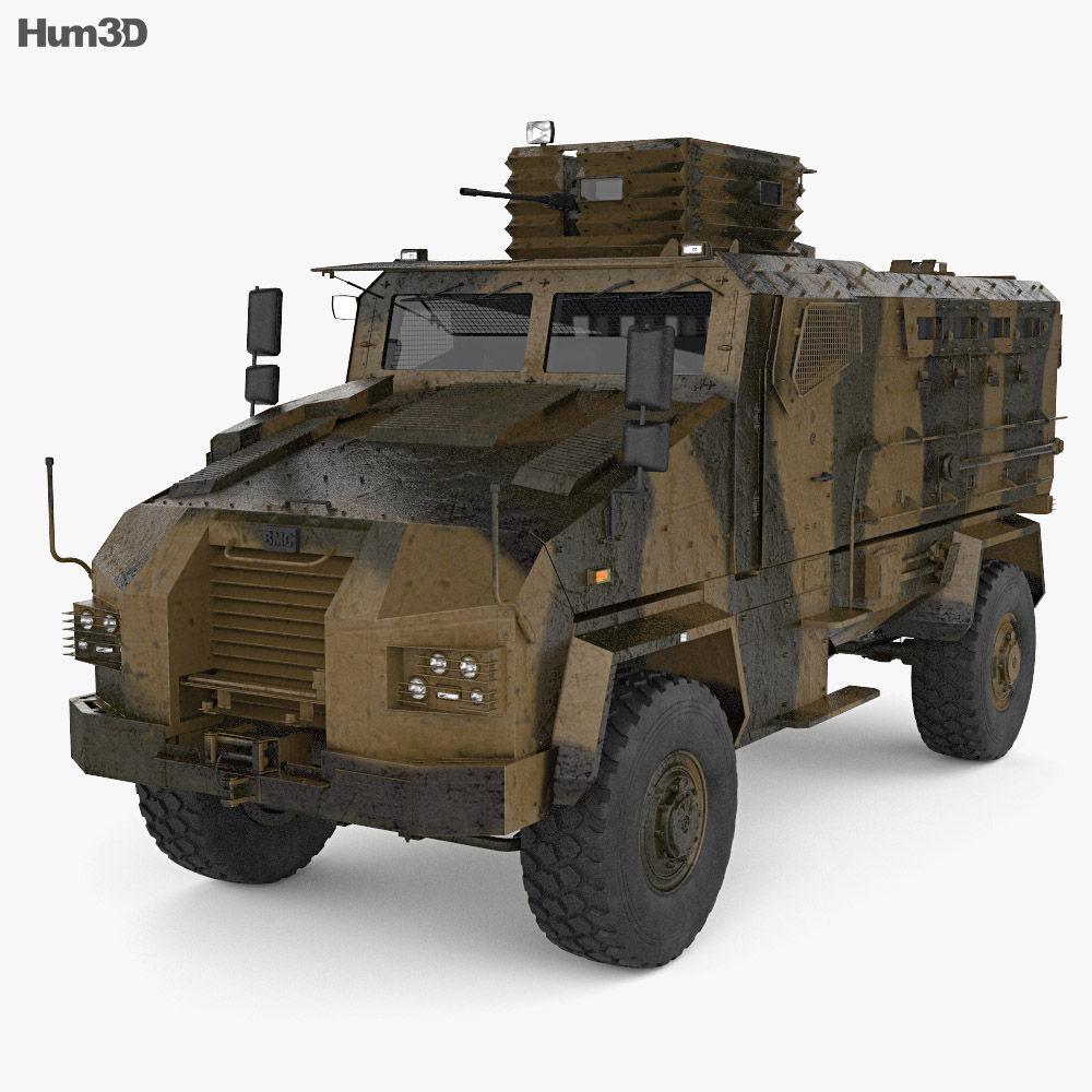 BMC Kirpi MRAP 3D model - Download Fighting Vehicle on 3DModels.org