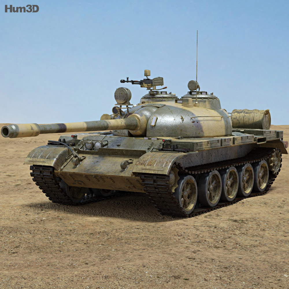 T-55 3D model - Download Tank on 3DModels.org