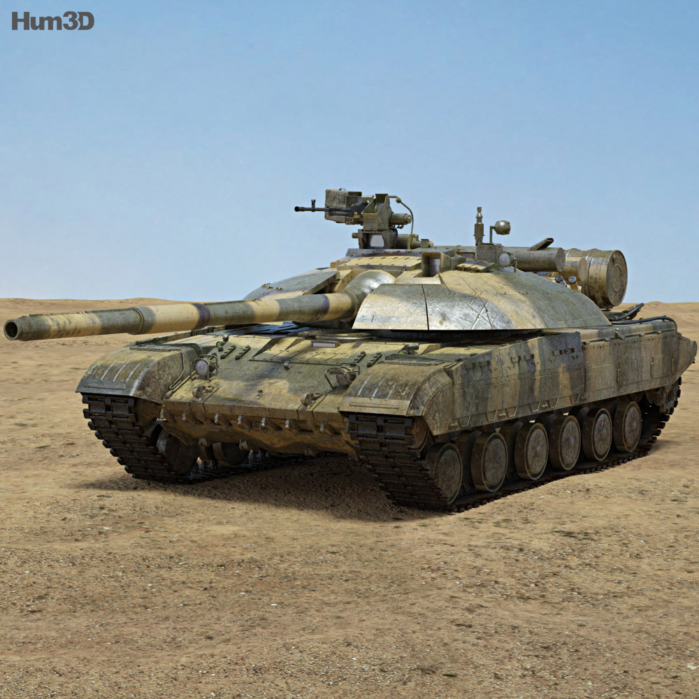 T-64BM Bulat 3D model - Download Tank on 3DModels.org