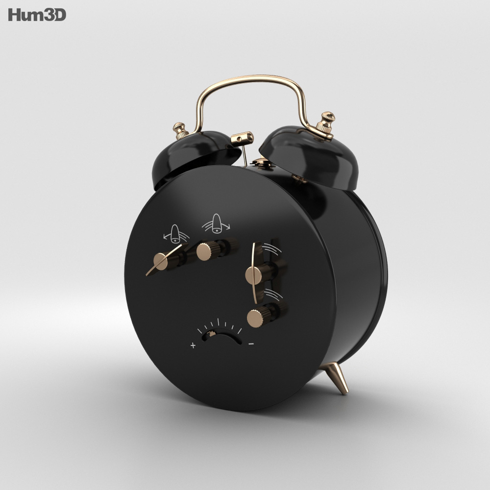 Alarm Clock 3D model - Download Decoration on 3DModels.org