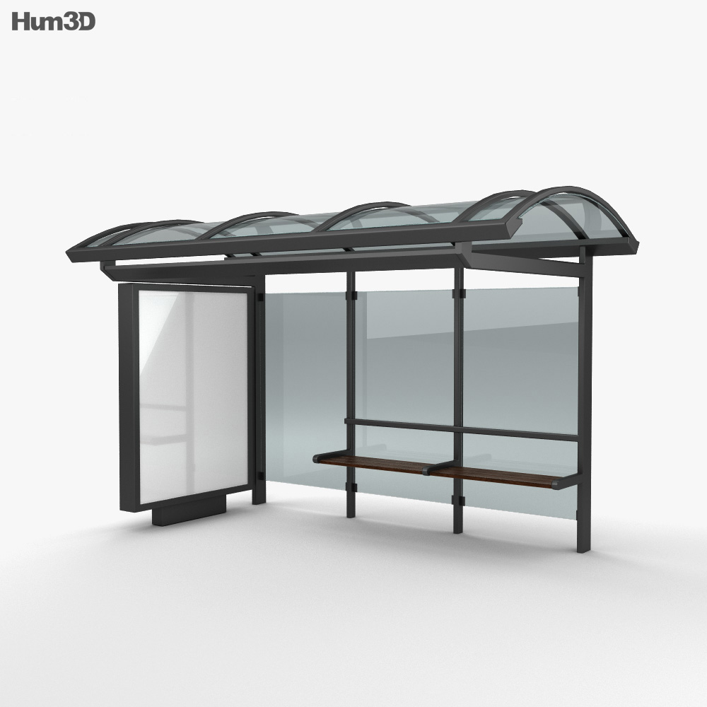 Bus Stop 3D model - Download Street elements on 3DModels.org