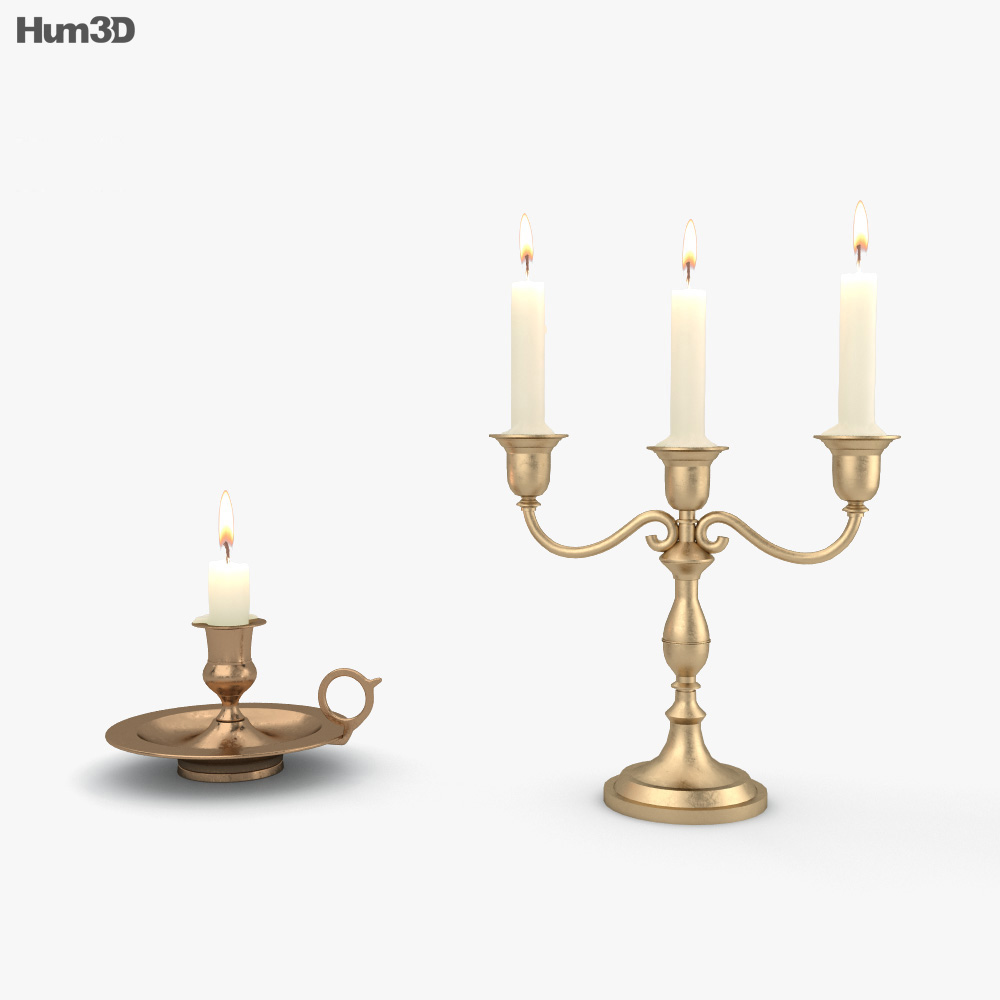 Candlestick 3D model - Download Decoration on 3DModels.org