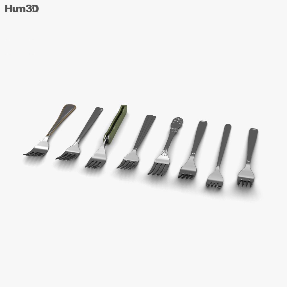 Fork 3D model - Download Tableware on 3DModels.org