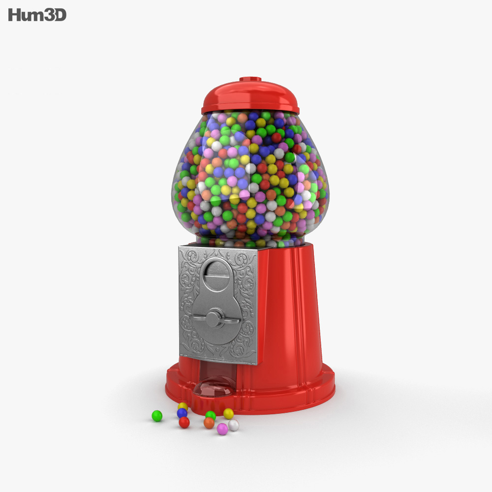 Gumball Machine 3D model - Download Dessert on 3DModels.org