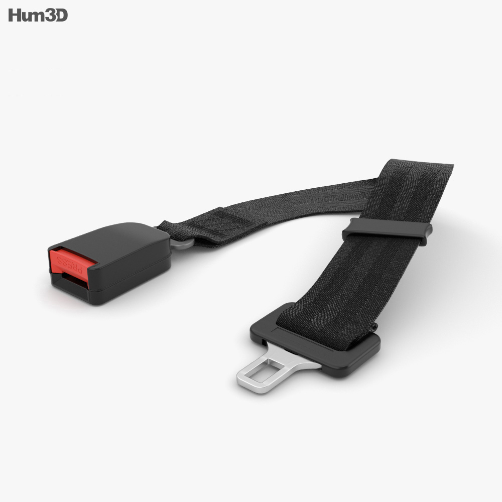 Cinturón de Seguridad Para Auto Con Botón de Liberación Rojo Modelo 3D ...