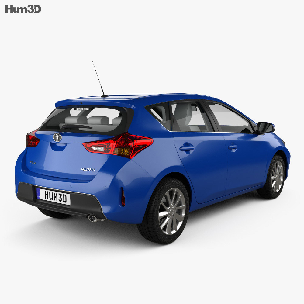Toyota Auris hatchback 5-door with HQ interior 2016 3D model - Download ...
