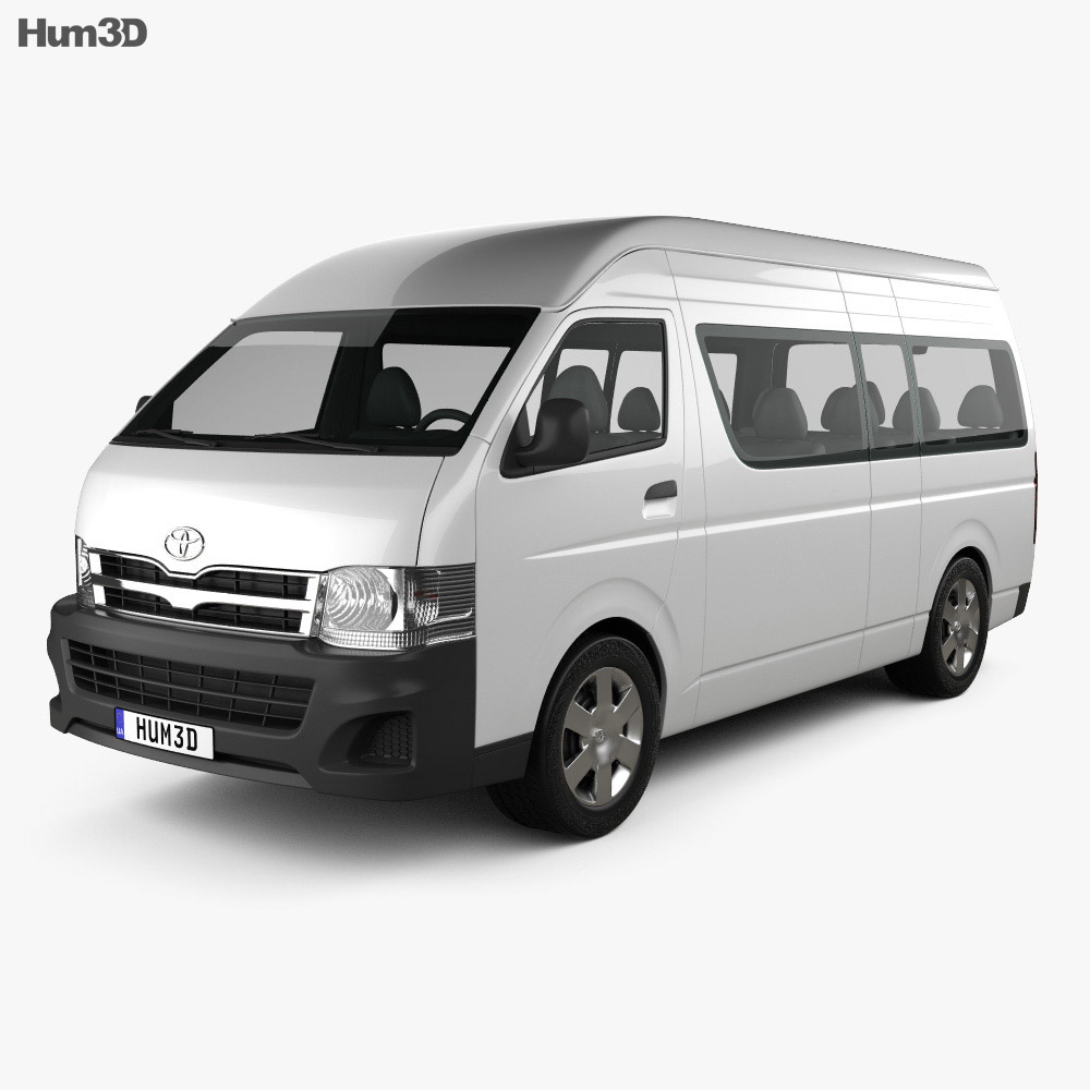 Toyota HiAce Super Long Wheel Base 2014 3D model - Download Van on ...