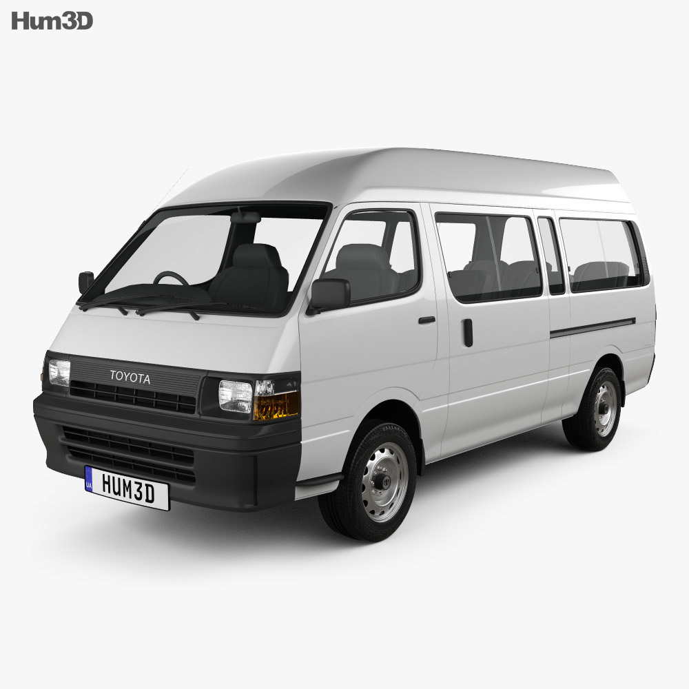 Toyota HiAce Commuter 1996 3D model - Download Van on 3DModels.org