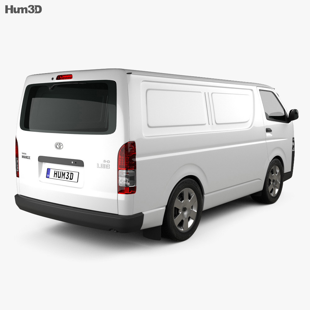 Toyota HiAce SWB Panel Van 2016 3D model - Download Van on 3DModels.org