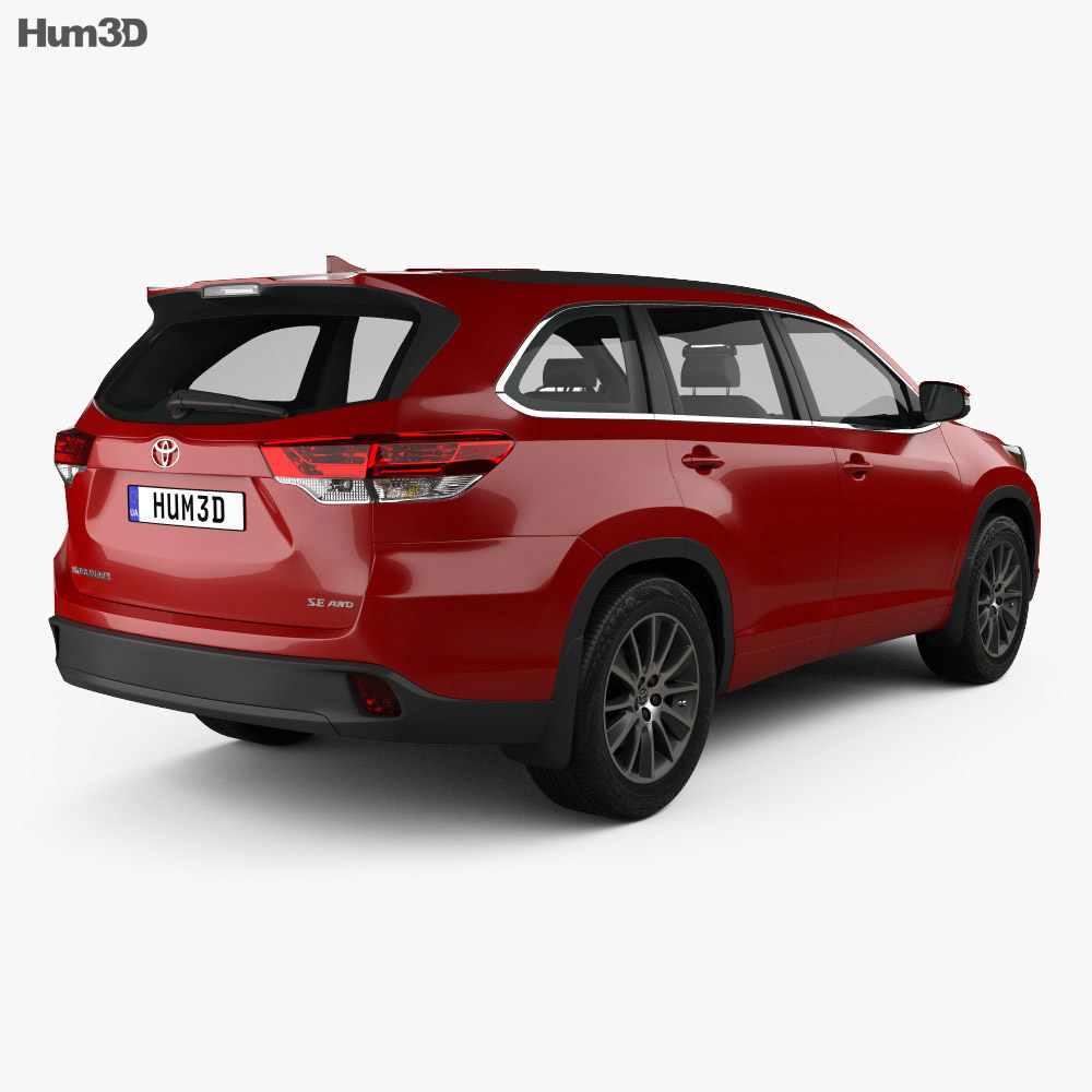 Toyota Highlander SE 2018 3D model - Download Crossover SUV on 3DModels.org