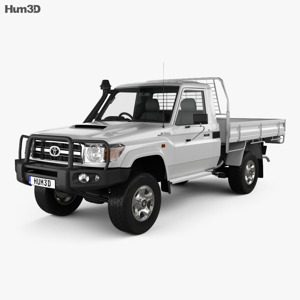 Toyota Land Cruiser (J70) Pickup GXL 2013 3D model - Download Pickup on ...
