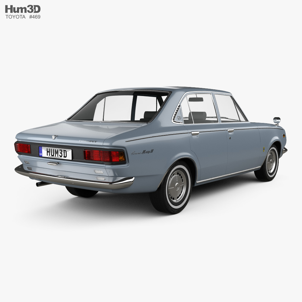 Toyota Mark II sedan 1968 3D model - Download Sedan on 3DModels.org