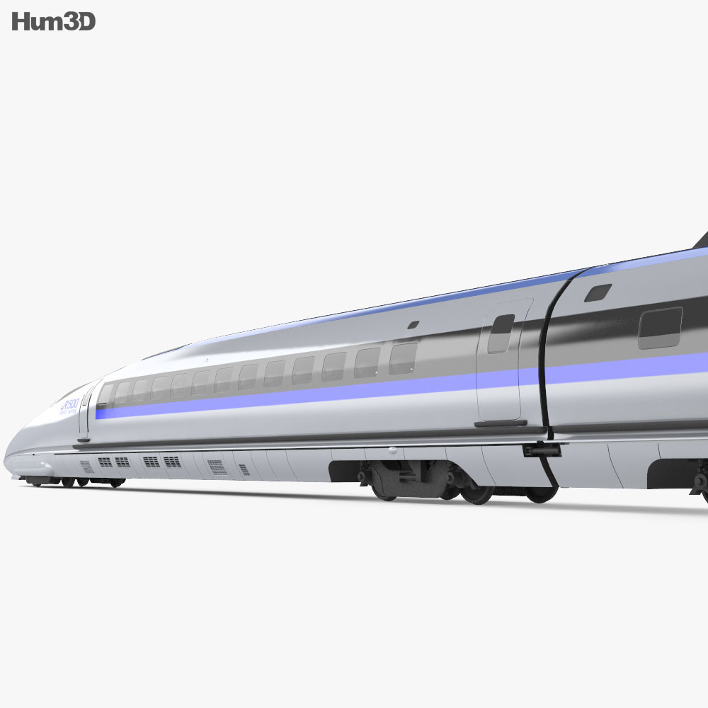 500 Series Shinkansen High-speed Train 3D model - Download Passenger ...