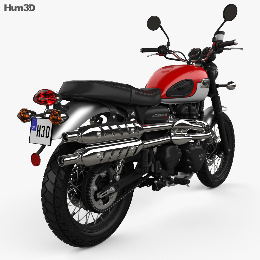 Triumph Scrambler 2015 3D model - Download Motorcycle on 3DModels.org
