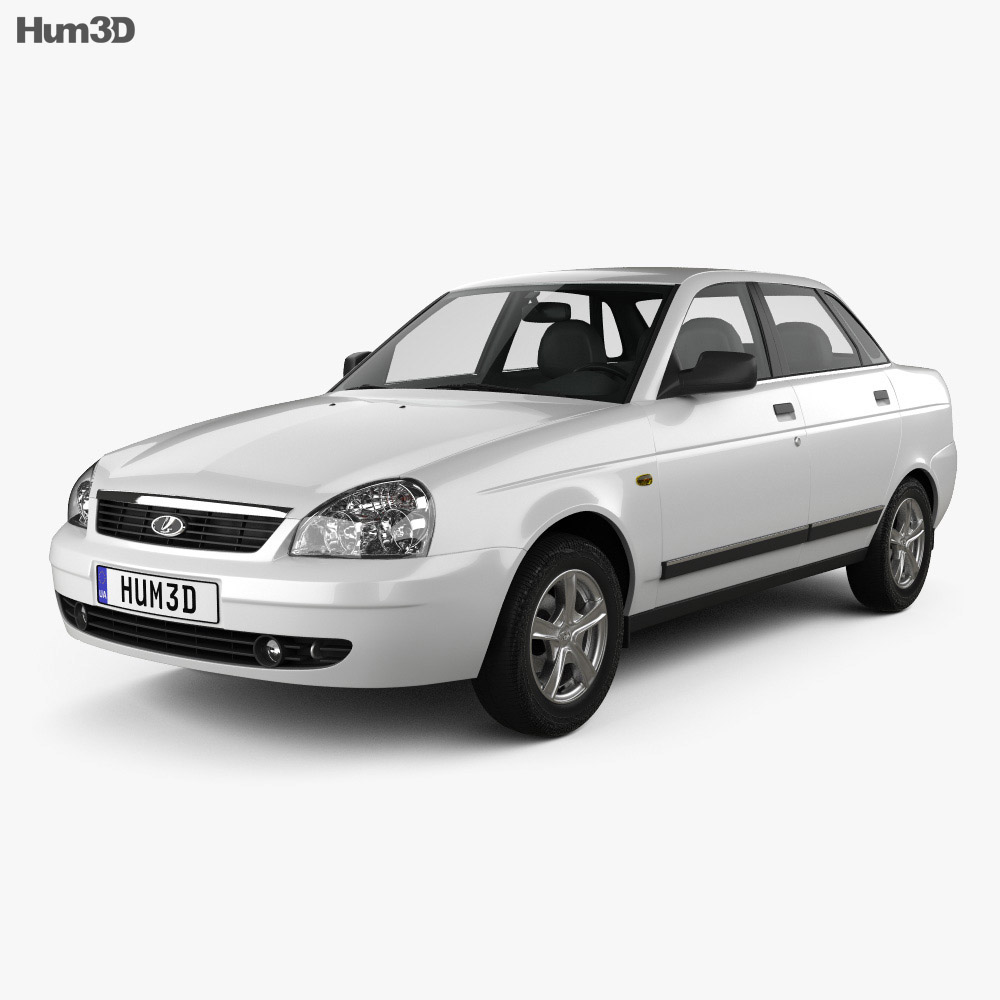 Lada Priora 2170 sedan 2014 3D model - Download Sedan on 3DModels.org
