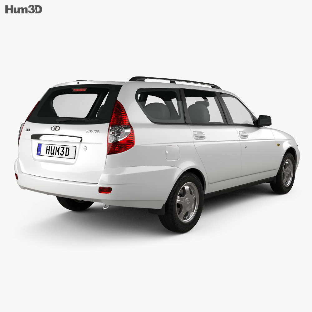 Lada Priora 2171 wagon 2014 3D model - Download Wagon car on 3DModels.org