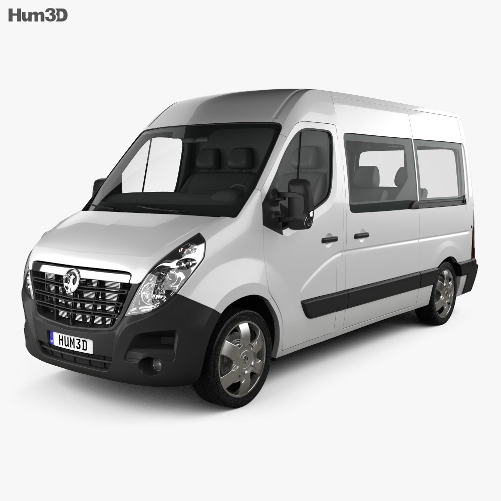 Vauxhall Movano Passenger Van 2014 3D model - Download Van on 3DModels.org