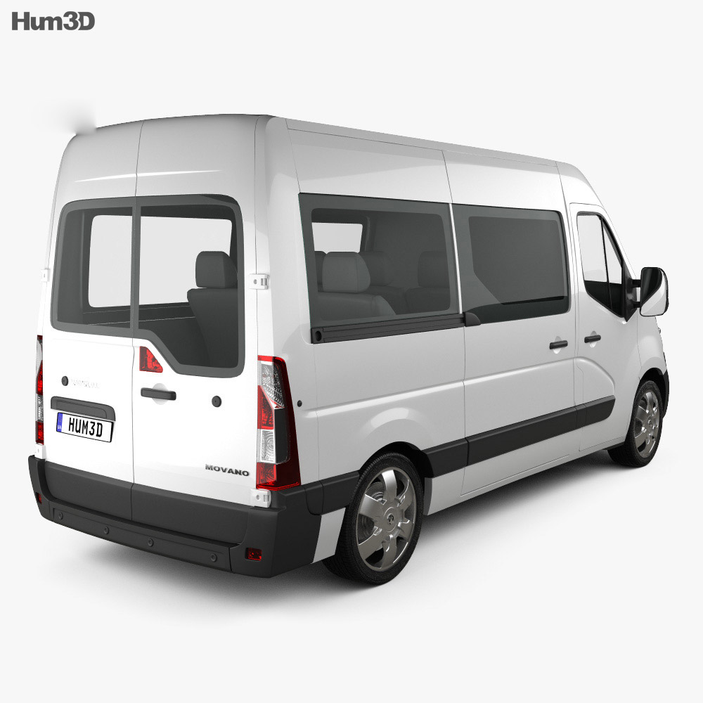 Vauxhall Movano Passenger Van 2014 3D model - Download Van on 3DModels.org