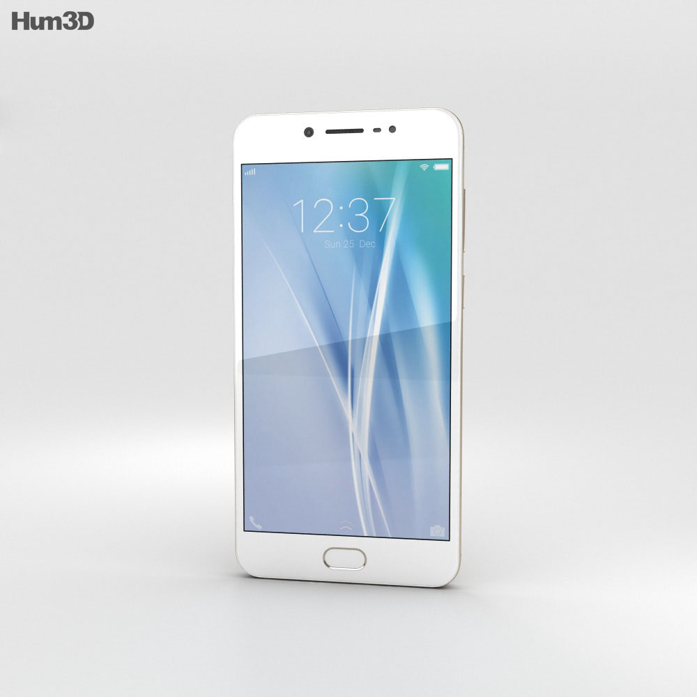 Vivo V5 Gold 3D model - Download Phones on 3DModels.org
