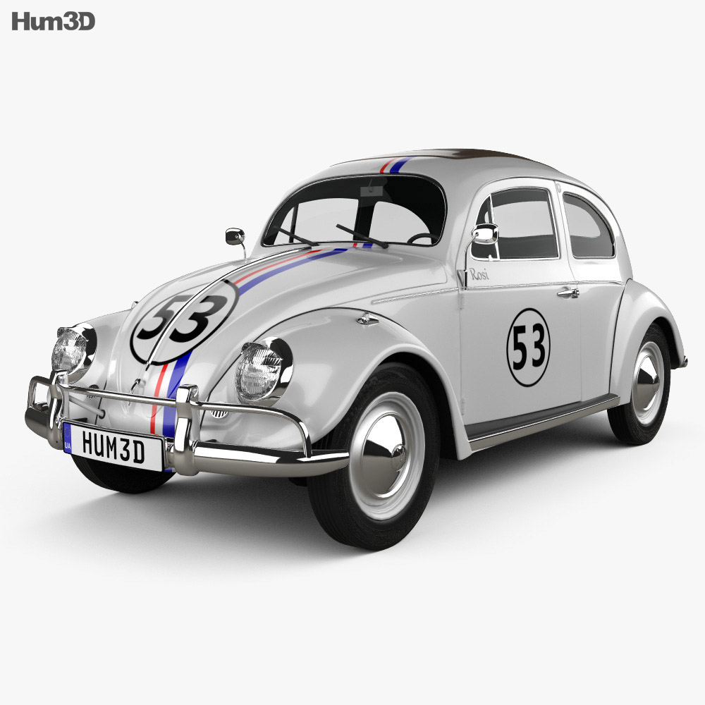 Volkswagen Beetle Herbie the Love Bug 3D model - Download Sports car on ...