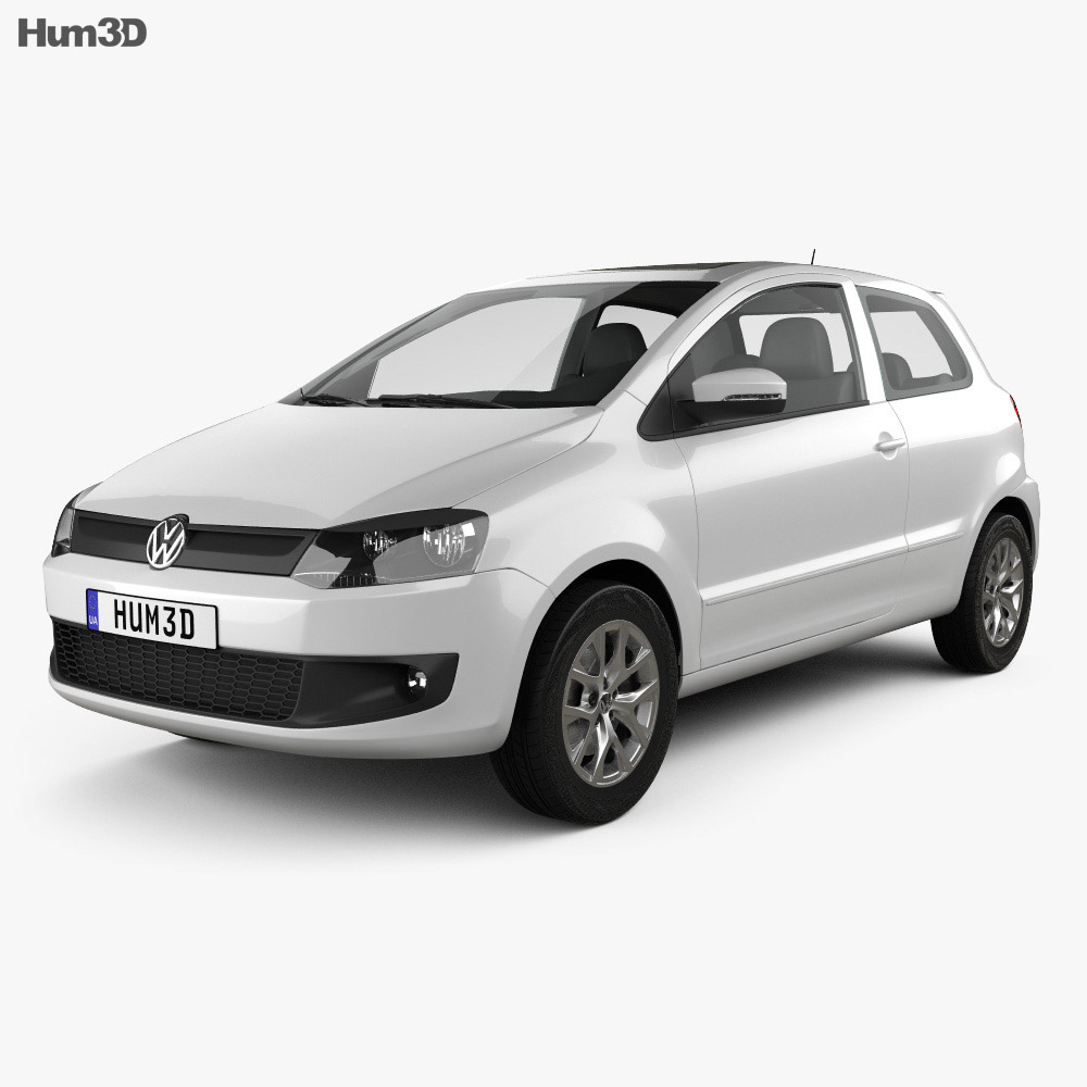 Volkswagen Fox 3-door 2014 3D model - Download Hatchback on 3DModels.org