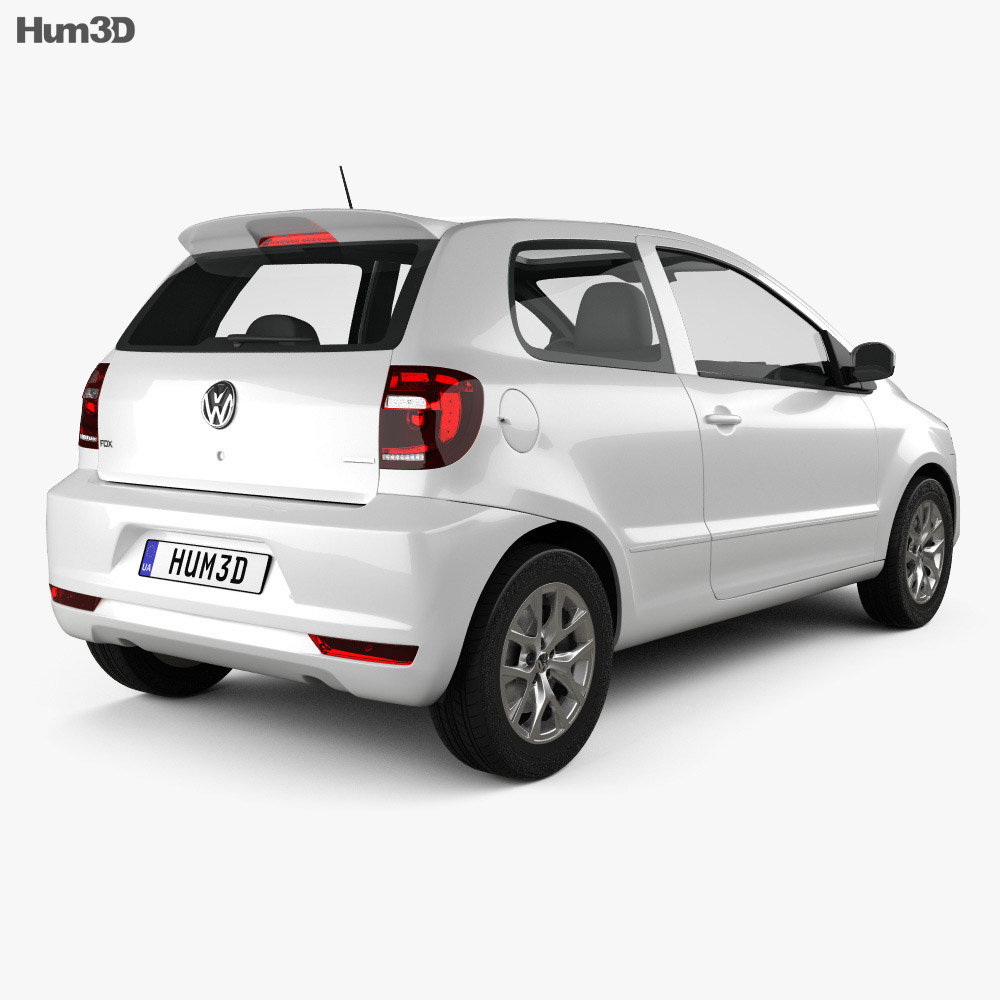 Volkswagen Fox 3-door 2014 3D model - Download Hatchback on 3DModels.org