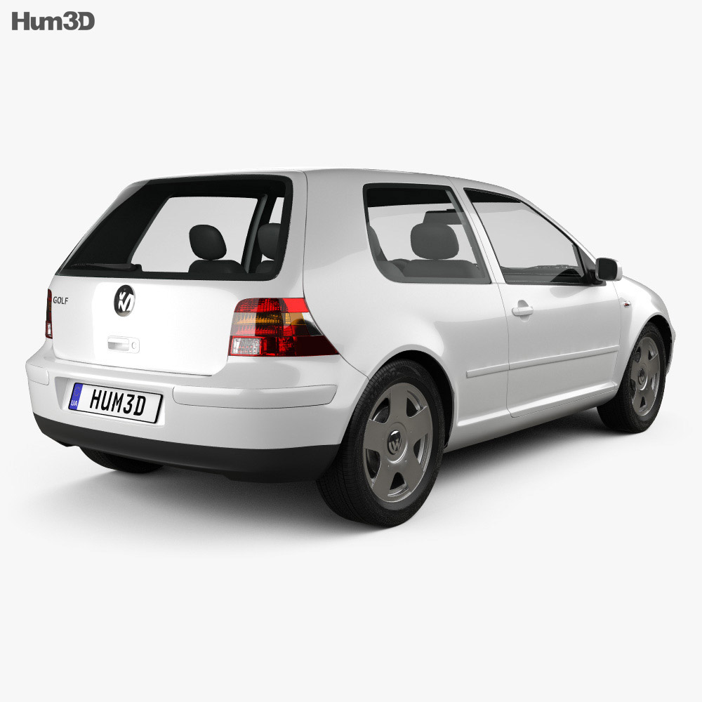 Volkswagen Golf IV 3-door 1997 3D model - Download Hatchback on ...
