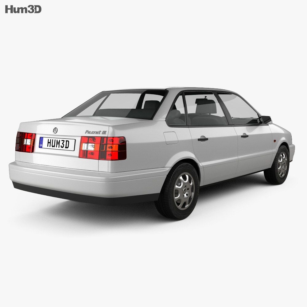 Volkswagen Passat (B4) sedan 1997 3D model - Download Sedan on 3DModels.org