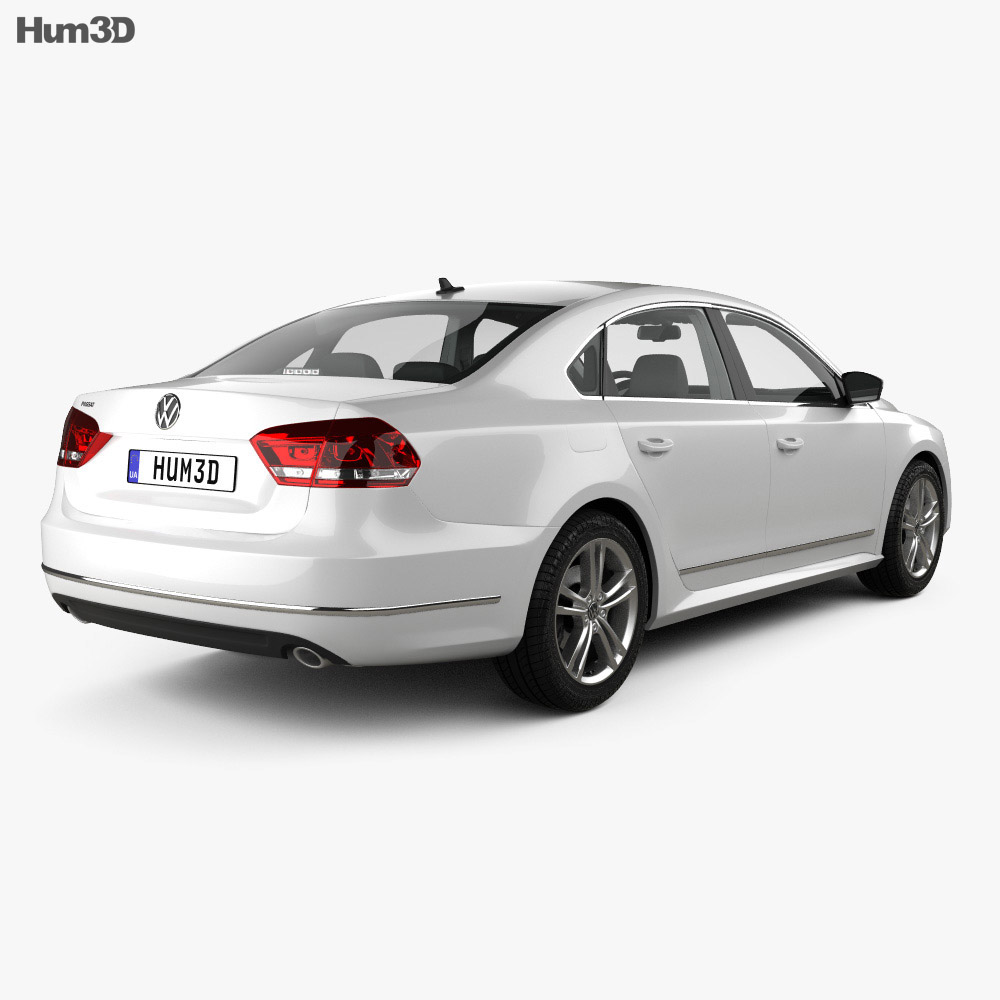 Volkswagen Passat (B7) with HQ interior 2014 3D model - Download Sedan ...