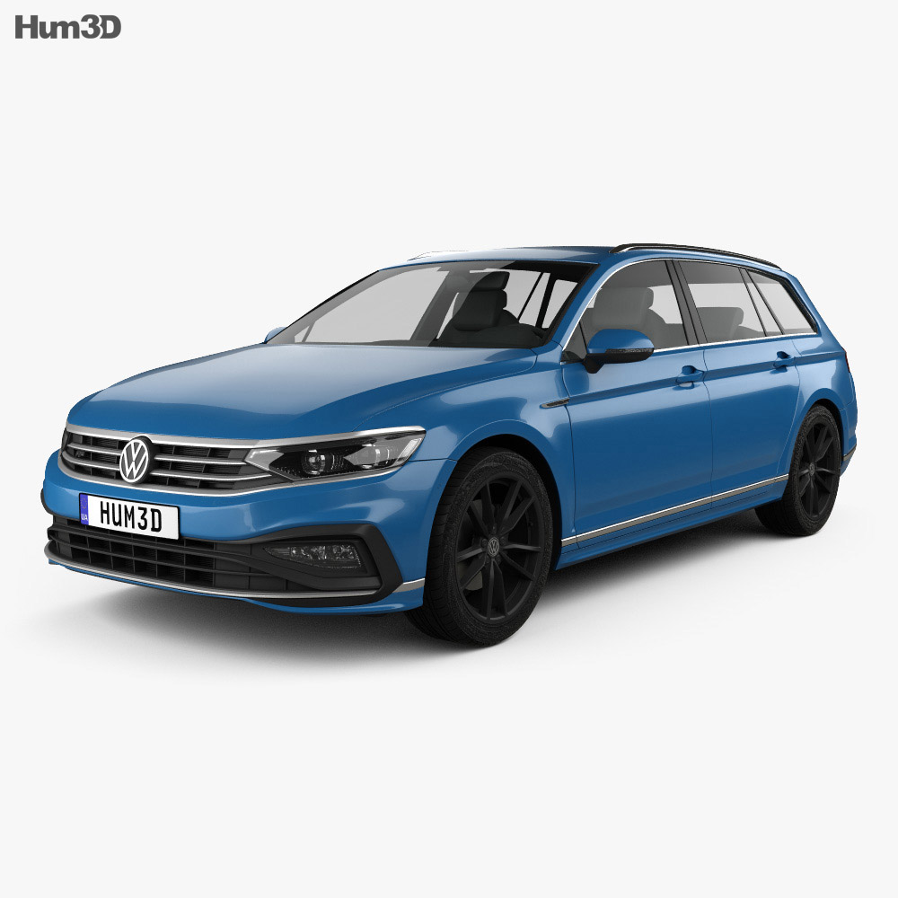 Volkswagen Passat variant R-line 2022 3D model - Download Wagon car on ...