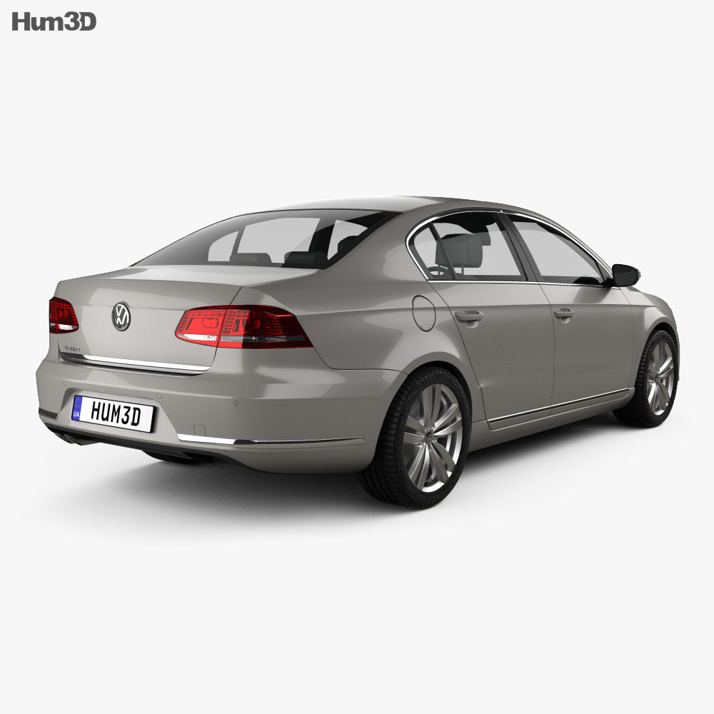 Volkswagen Passat 2012 3D model - Download Sedan on 3DModels.org