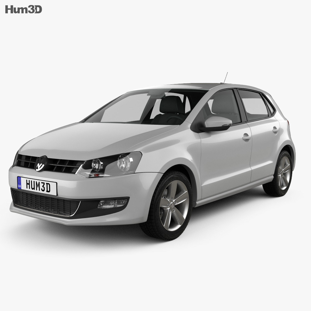 Volkswagen Polo 5-door 2012 3D model - Download Hatchback on 3DModels.org