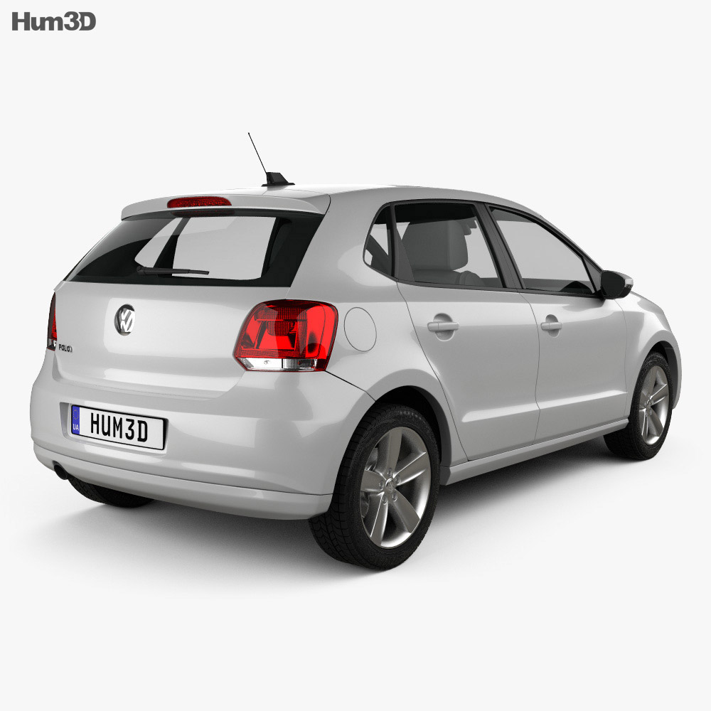 Volkswagen Polo 5-door 2012 3D model - Download Hatchback on 3DModels.org