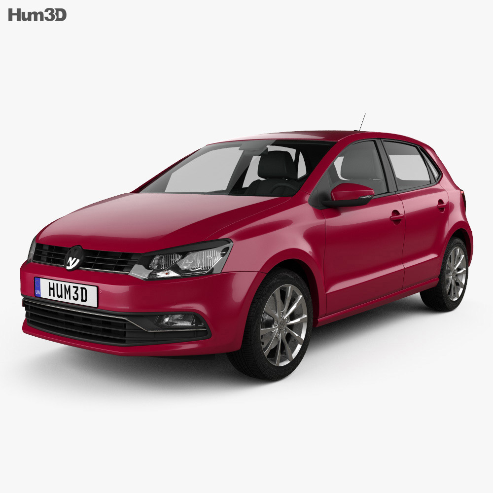 Volkswagen Polo 5-door 2017 3D model - Download Hatchback on 3DModels.org