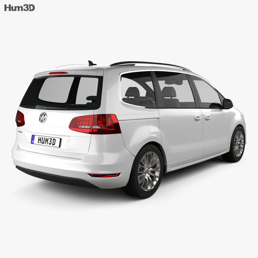 Volkswagen Sharan (Typ 7N) 2013 3D model - Download Van on 3DModels.org