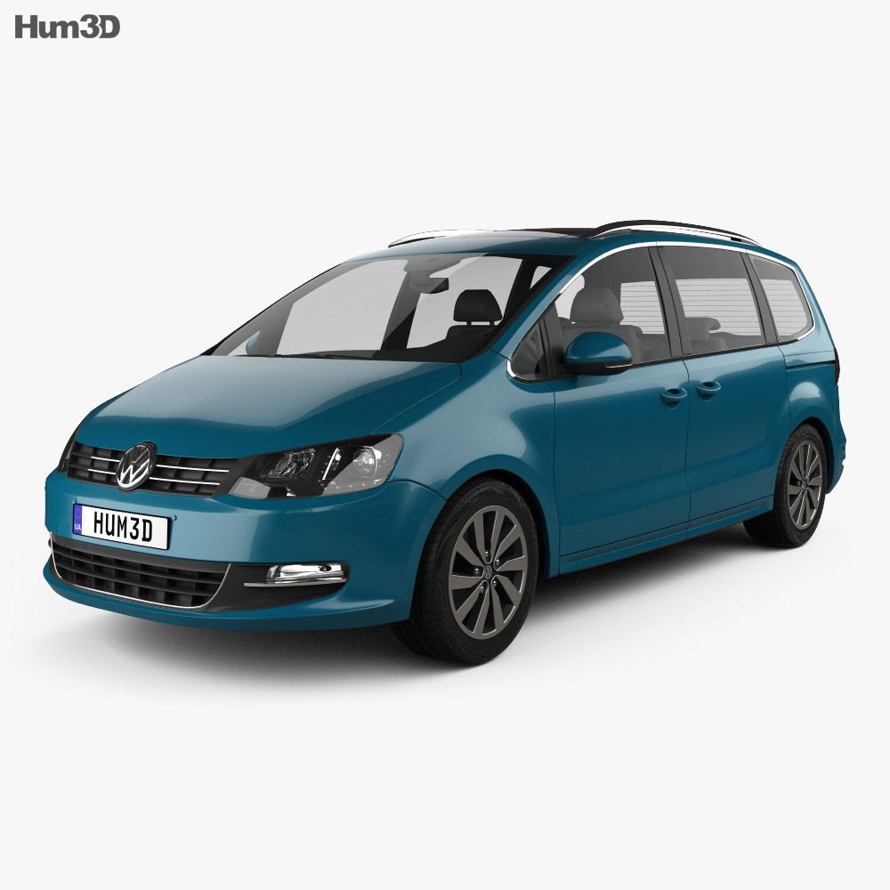 Volkswagen Sharan 2019 3D model - Download Van on 3DModels.org